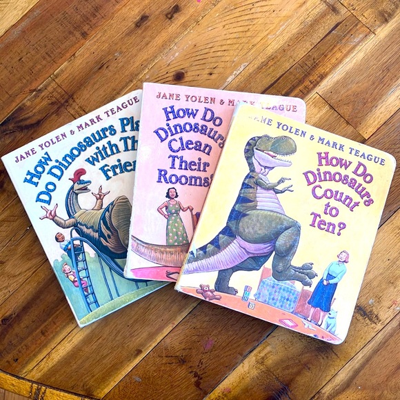 cardboard books | Toys | Set Of Three How Do Dinosaurs Board Books ...